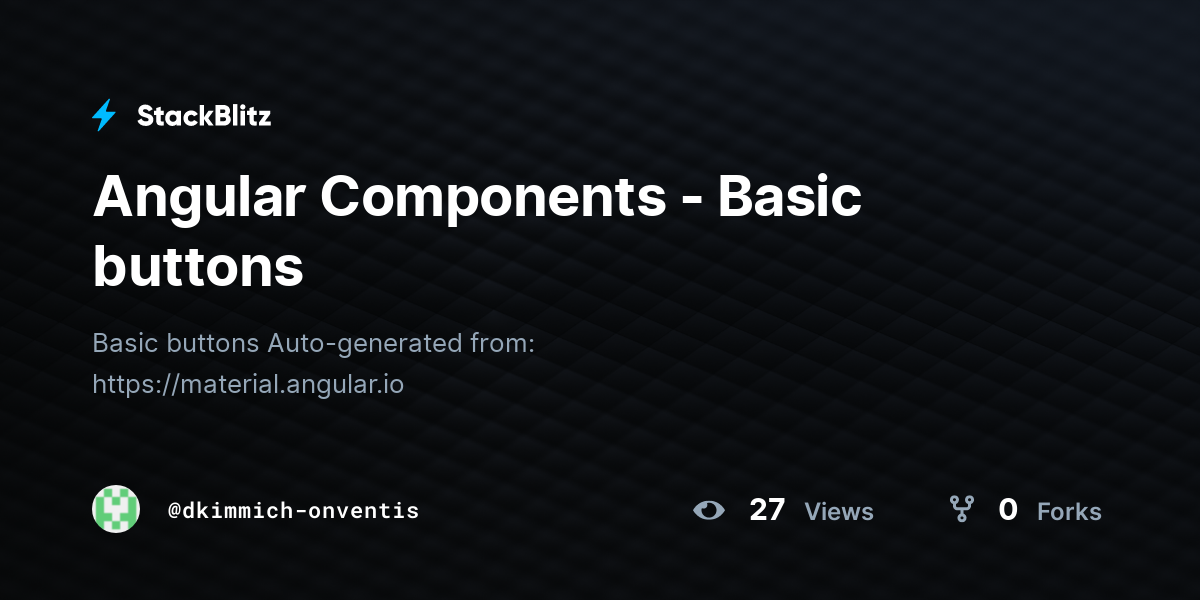 Angular Components - Basic buttons - StackBlitz