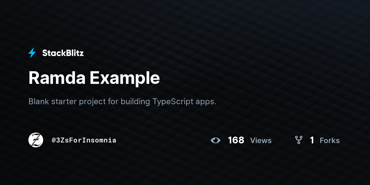 Ramda Example - StackBlitz