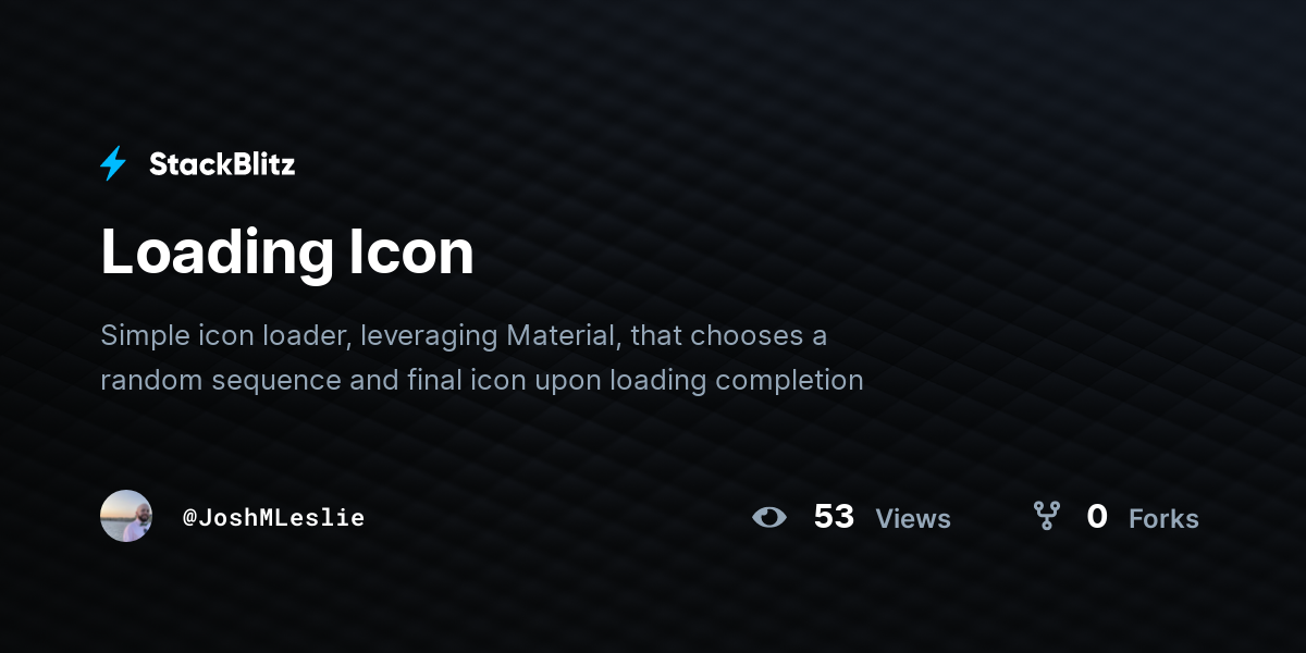 Loading Icon - StackBlitz