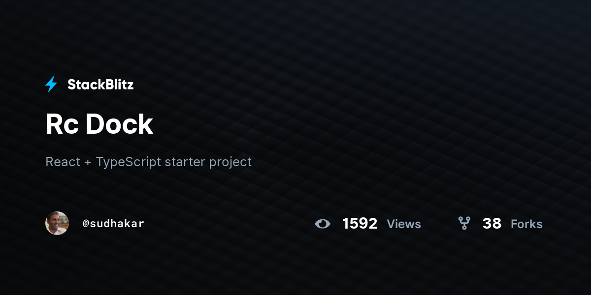 Rc Dock - StackBlitz