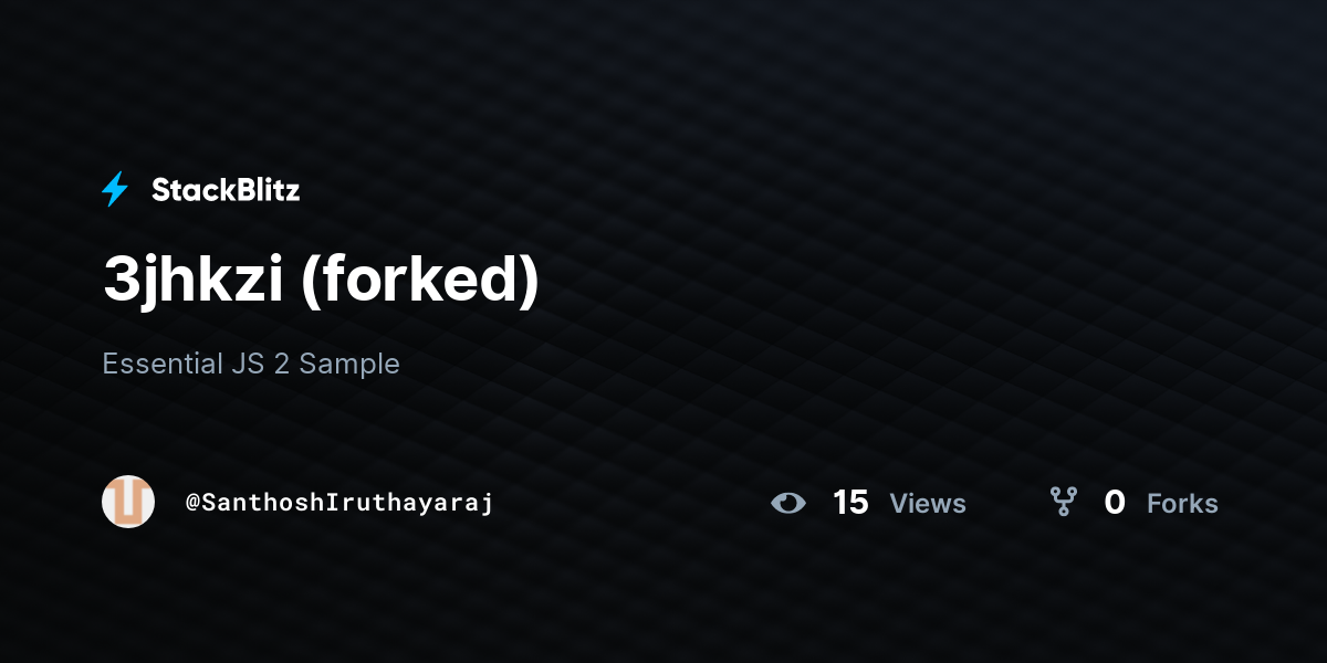 3jhkzi (forked) - StackBlitz