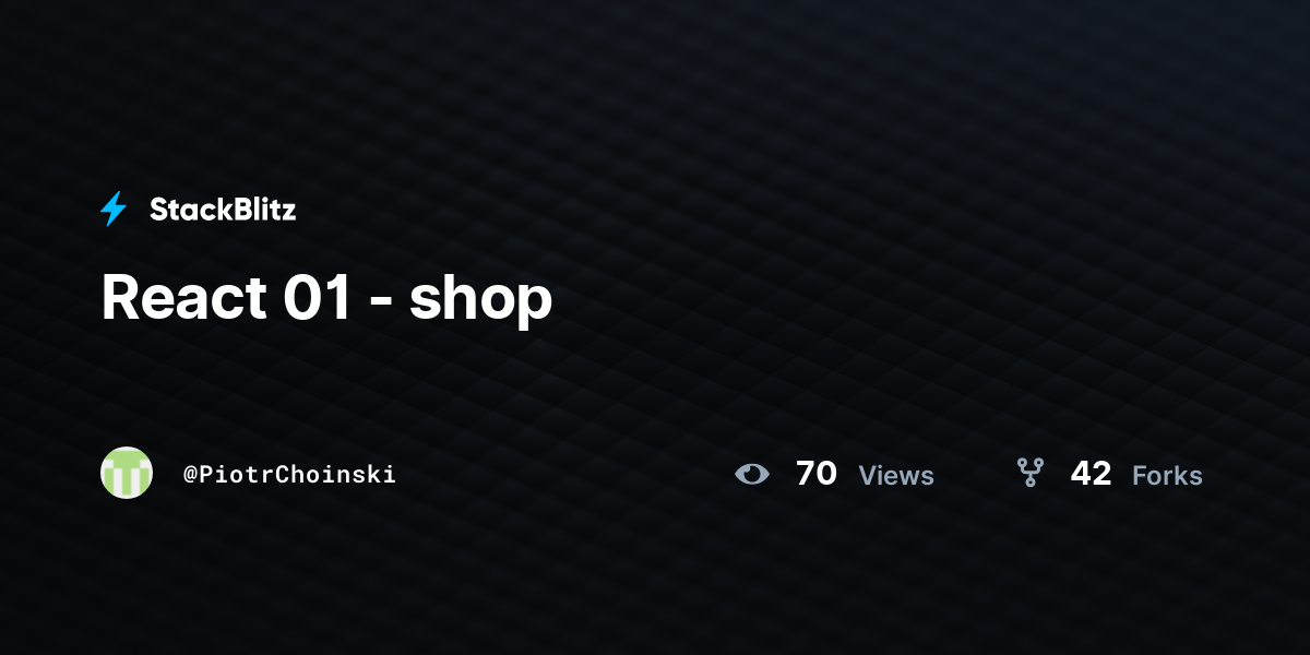 React 01 - shop - StackBlitz
