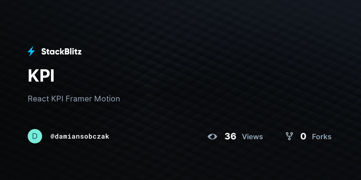 KPI - StackBlitz