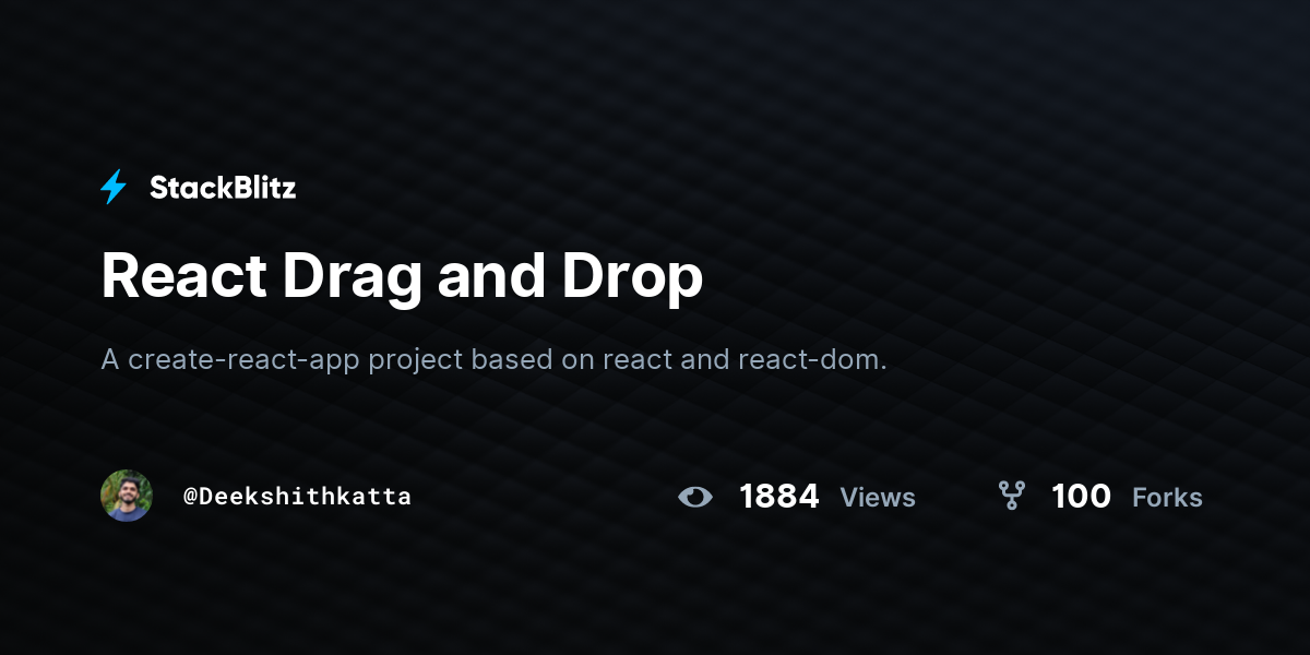 React Drag and Drop - StackBlitz