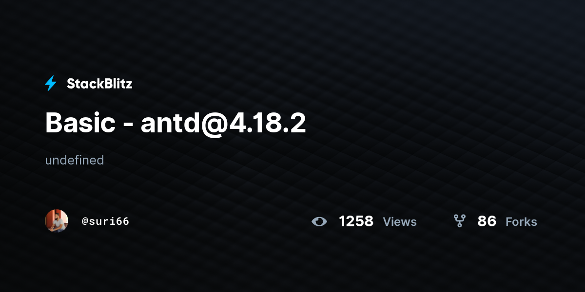 Basic - antd@4.18.2 - StackBlitz