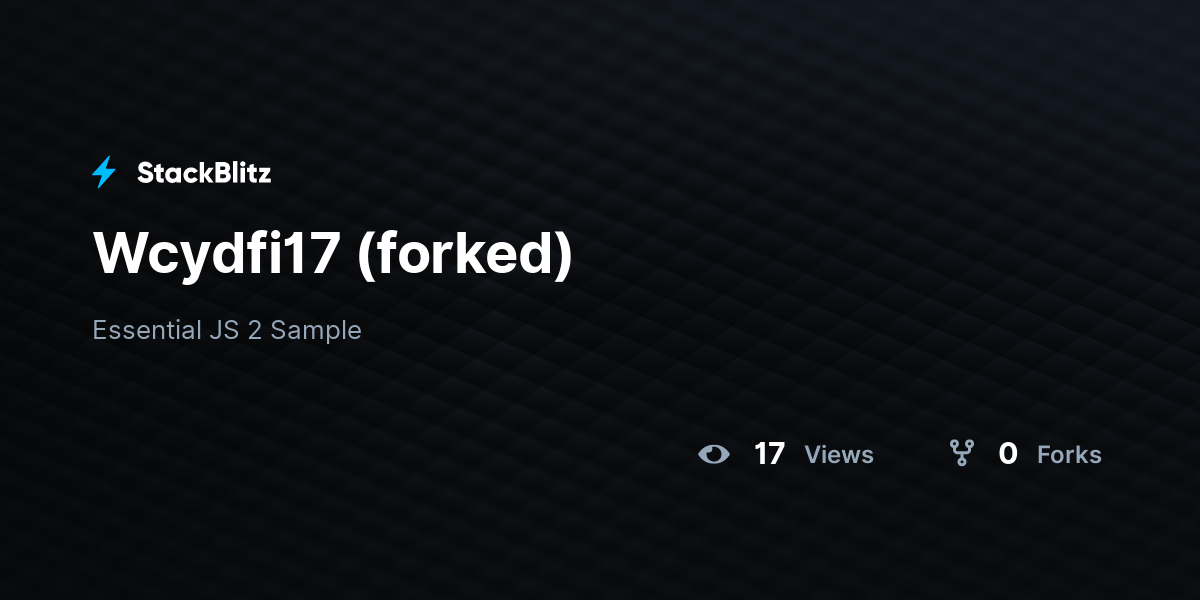 Wcydfi17 (forked) - StackBlitz