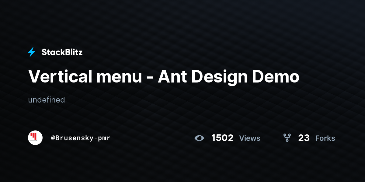 Vertical menu - Ant Design Demo - StackBlitz