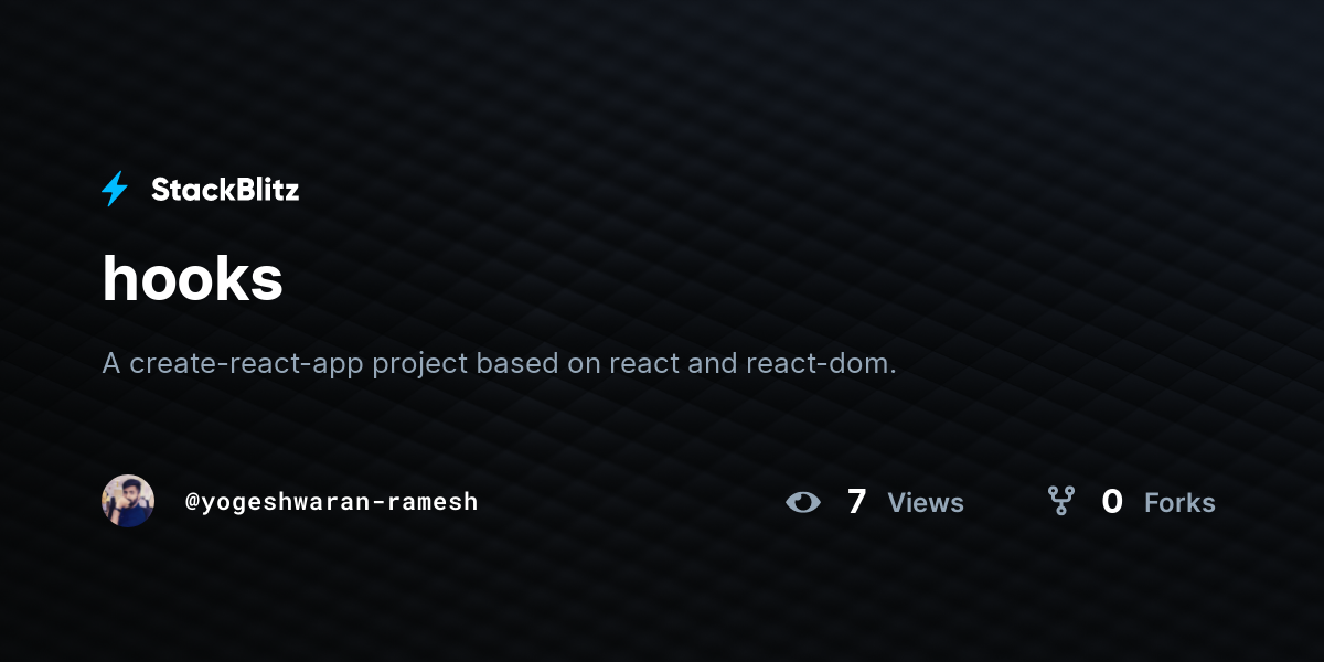 hooks - StackBlitz