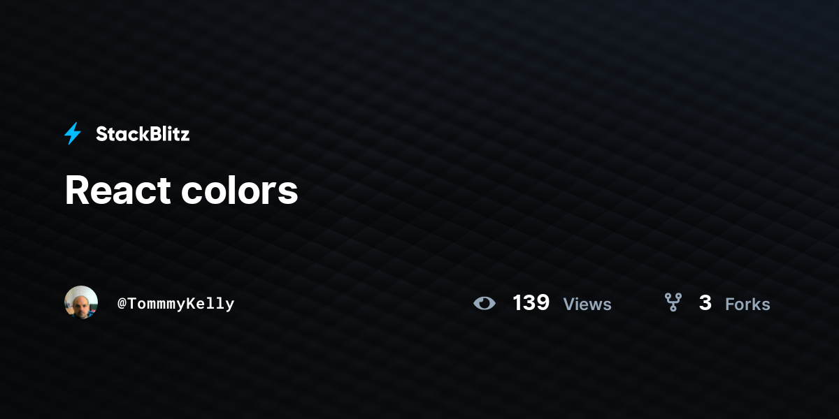 React colors - StackBlitz