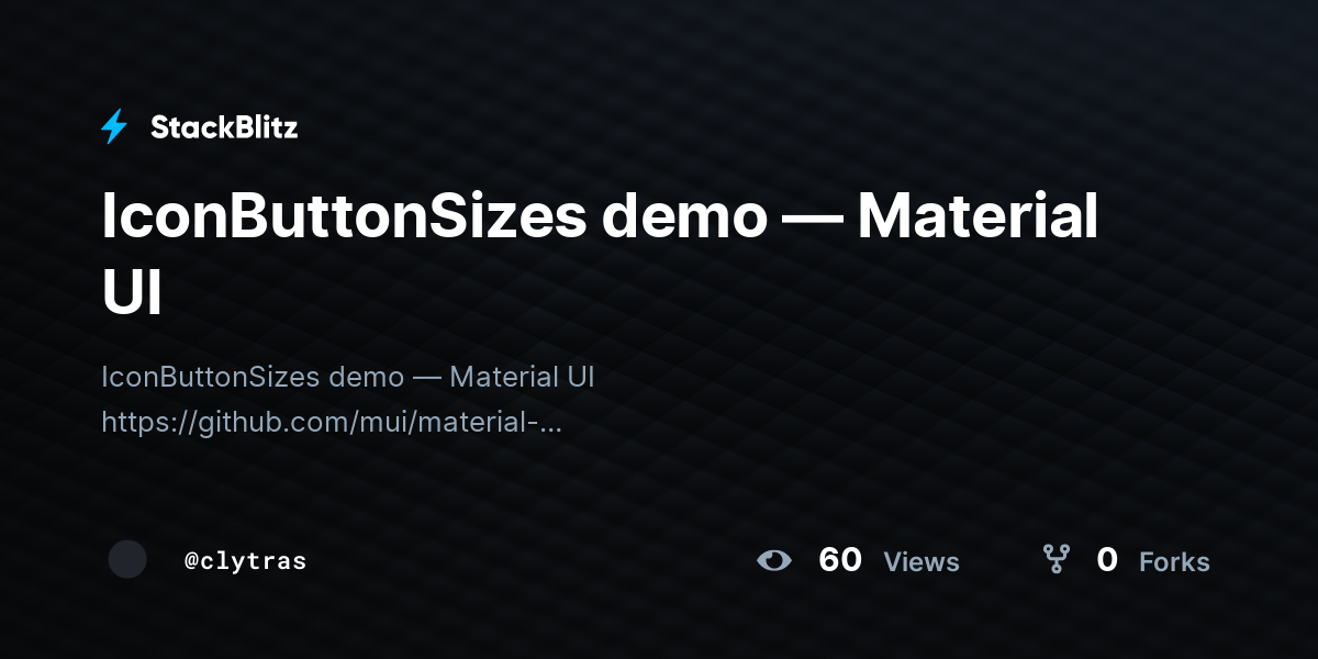 IconButtonSizes demo — Material UI - StackBlitz