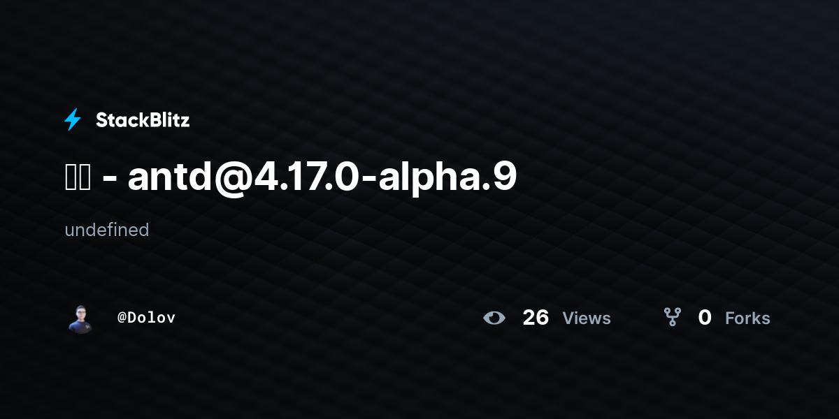 基本 - antd@4.17.0-alpha.9 - StackBlitz