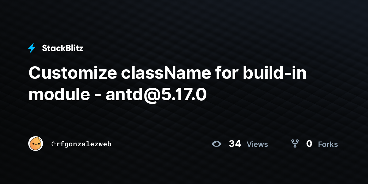 Customize className for build-in module - antd@5.17.0 - StackBlitz