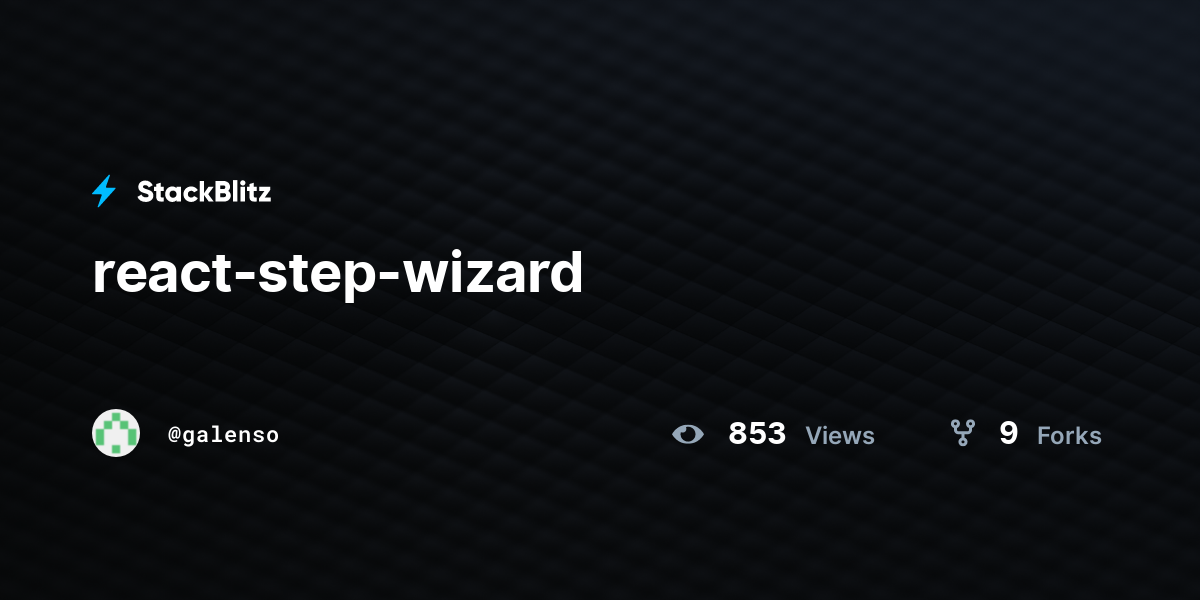 react-step-wizard - StackBlitz