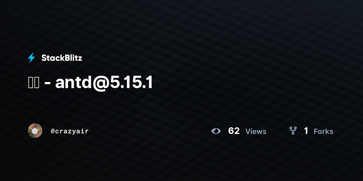 基本 - antd@5.15.1 - StackBlitz