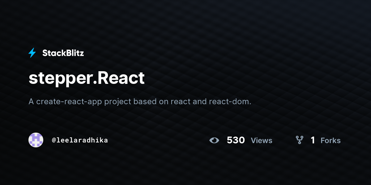 stepper.React - StackBlitz