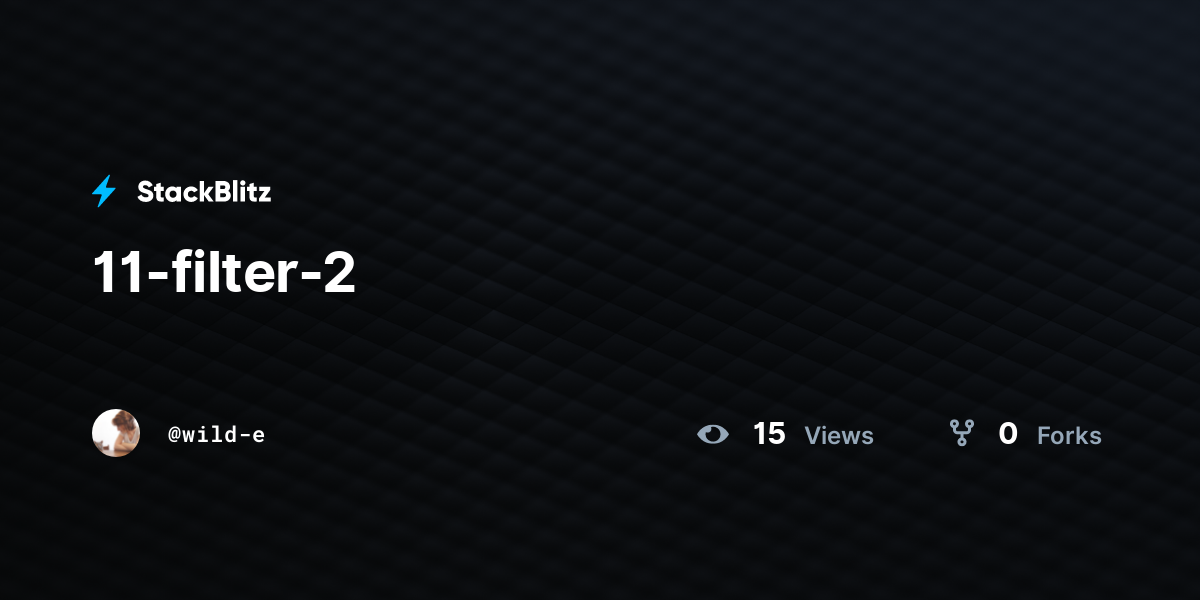 11-filter-2 - StackBlitz