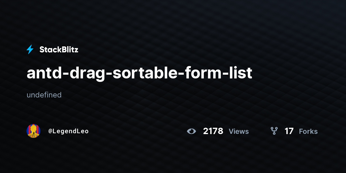 antd-drag-sortable-form-list - StackBlitz