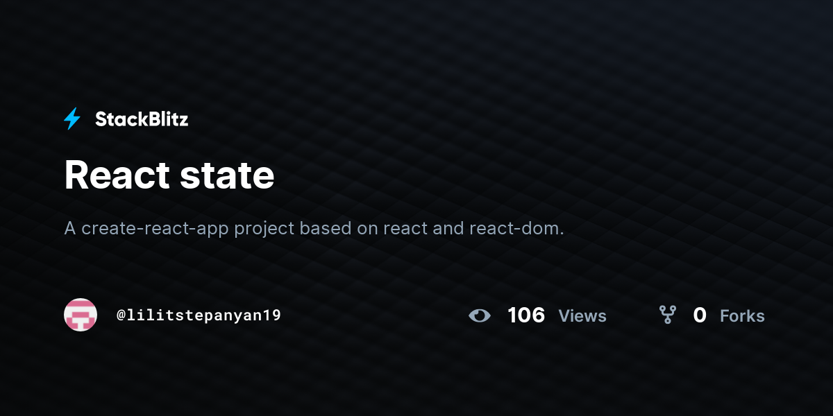 React state - StackBlitz