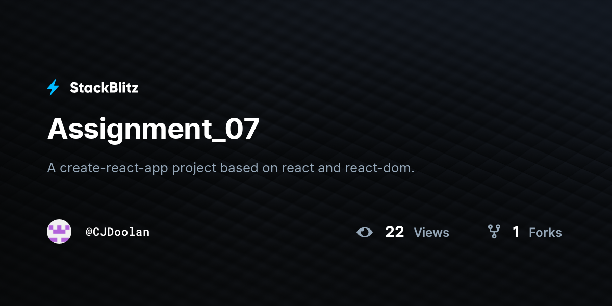 Assignment_07 - StackBlitz