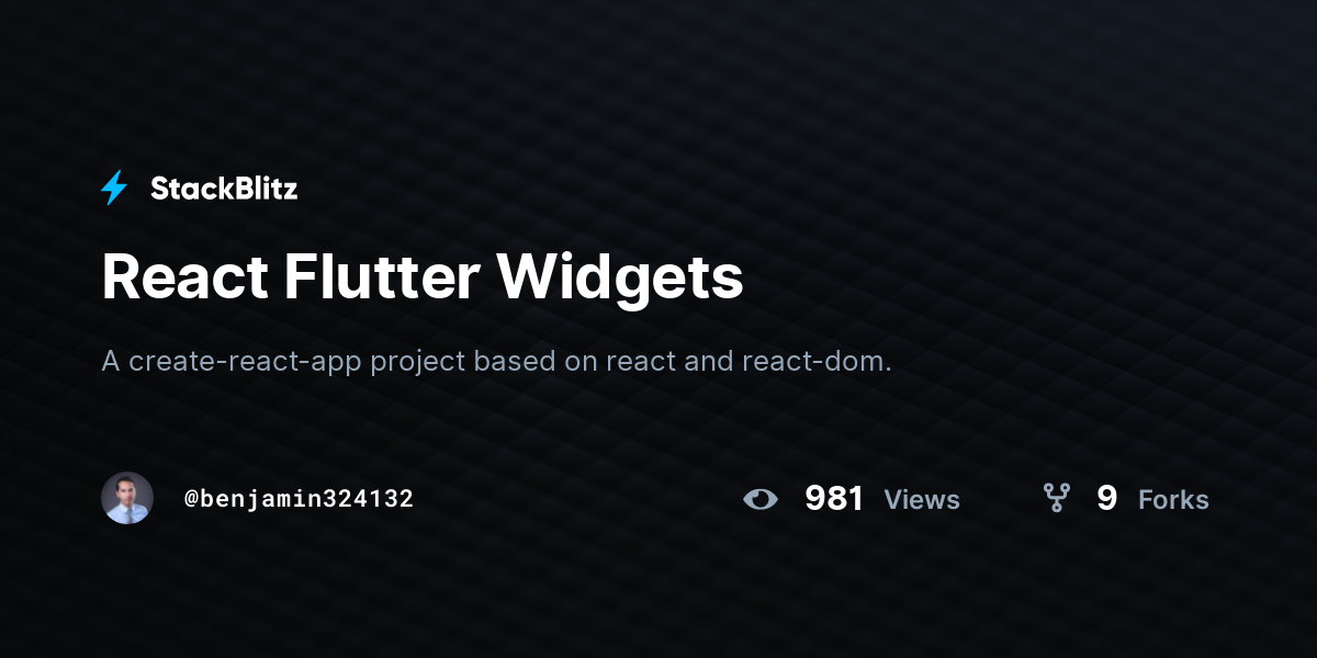 React Flutter Widgets - StackBlitz