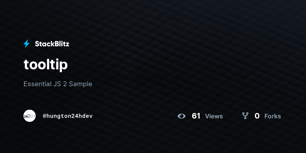 tooltip - StackBlitz