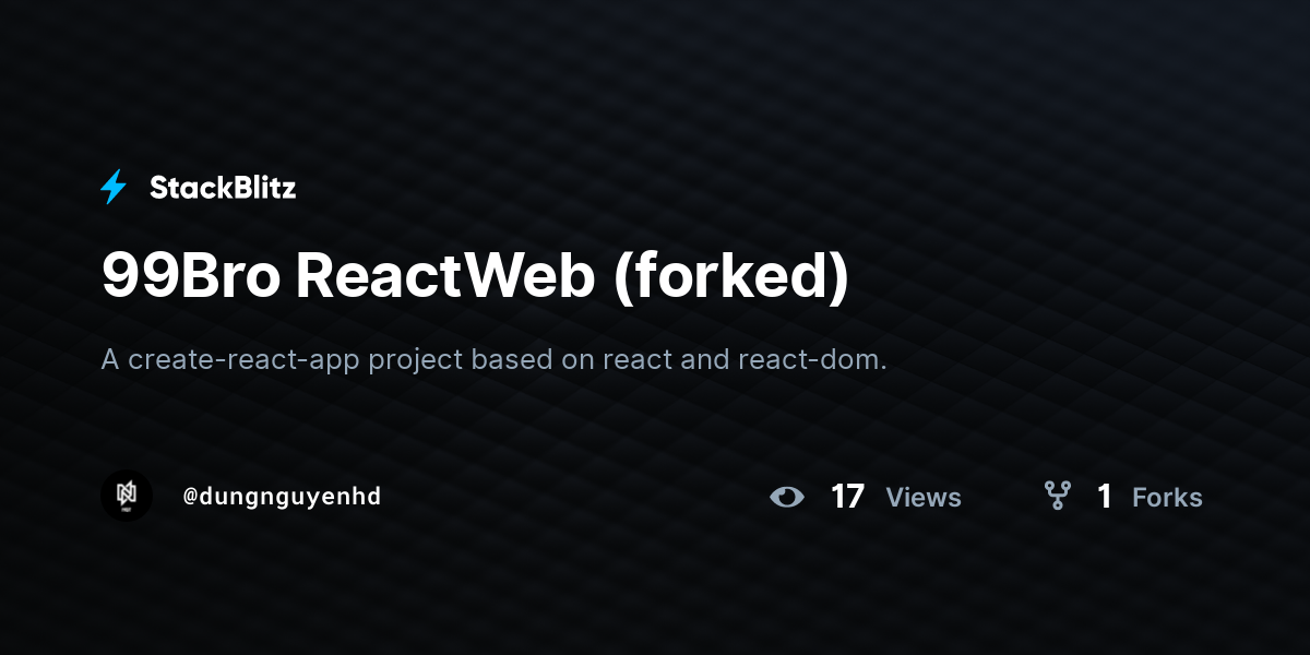 99bro Reactweb Forked Stackblitz 4383