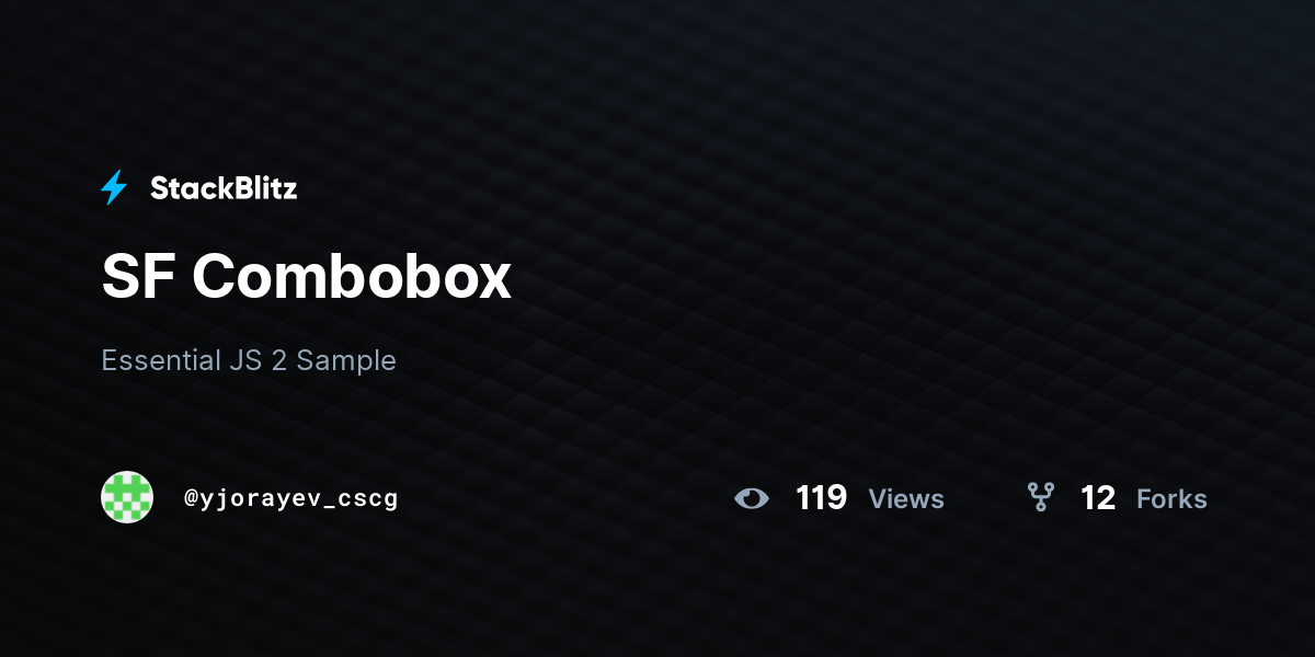 SF Combobox - StackBlitz