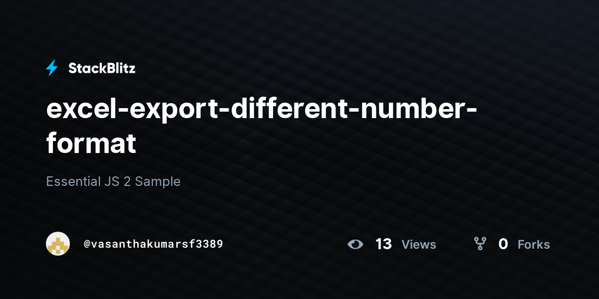 excel-export-different-number-format - StackBlitz