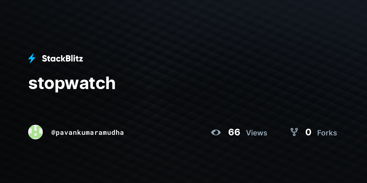 stopwatch - StackBlitz