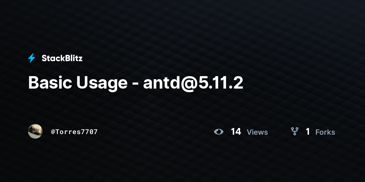 Basic Usage - antd@5.11.2 - StackBlitz