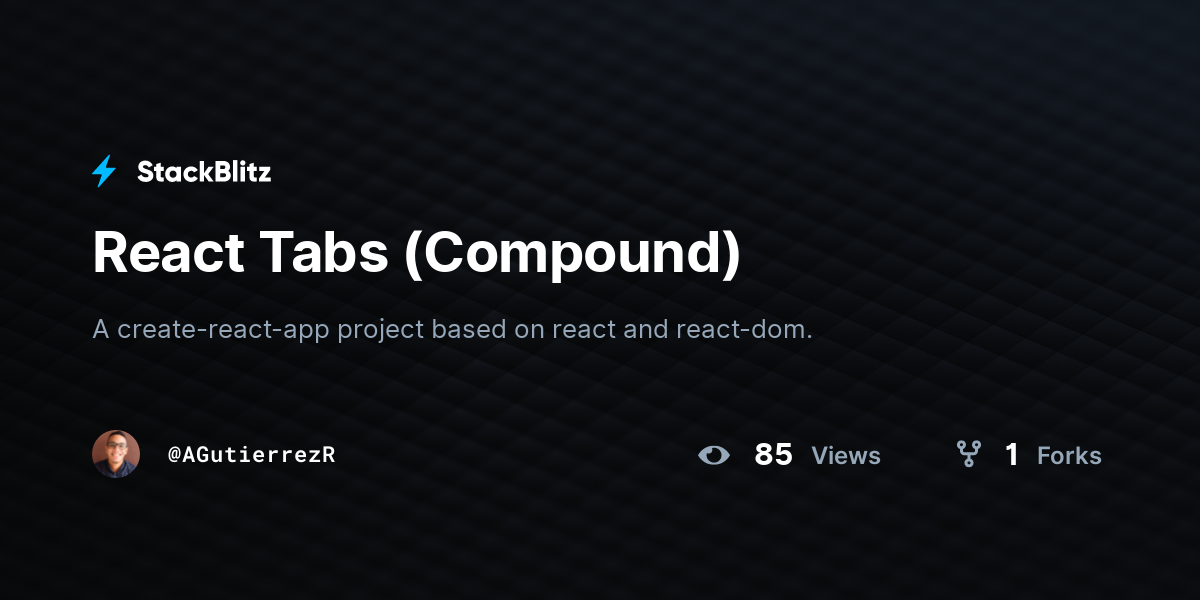 React Tabs (Compound) - StackBlitz
