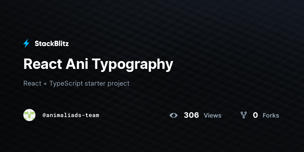 React Ani Typography - StackBlitz