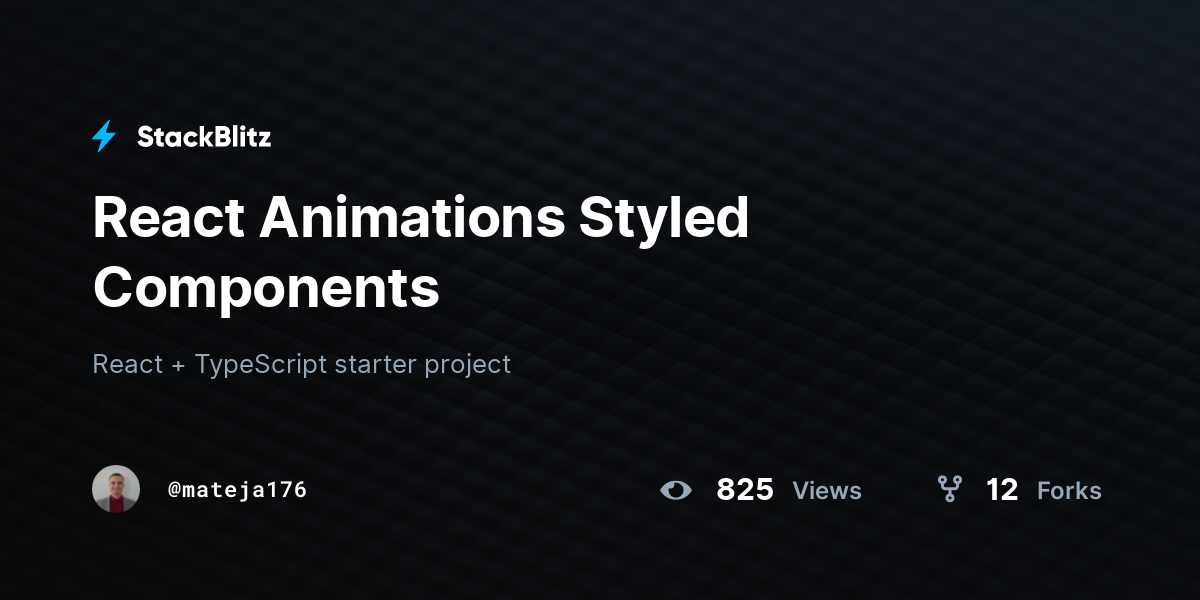 React Animations Styled Components - StackBlitz