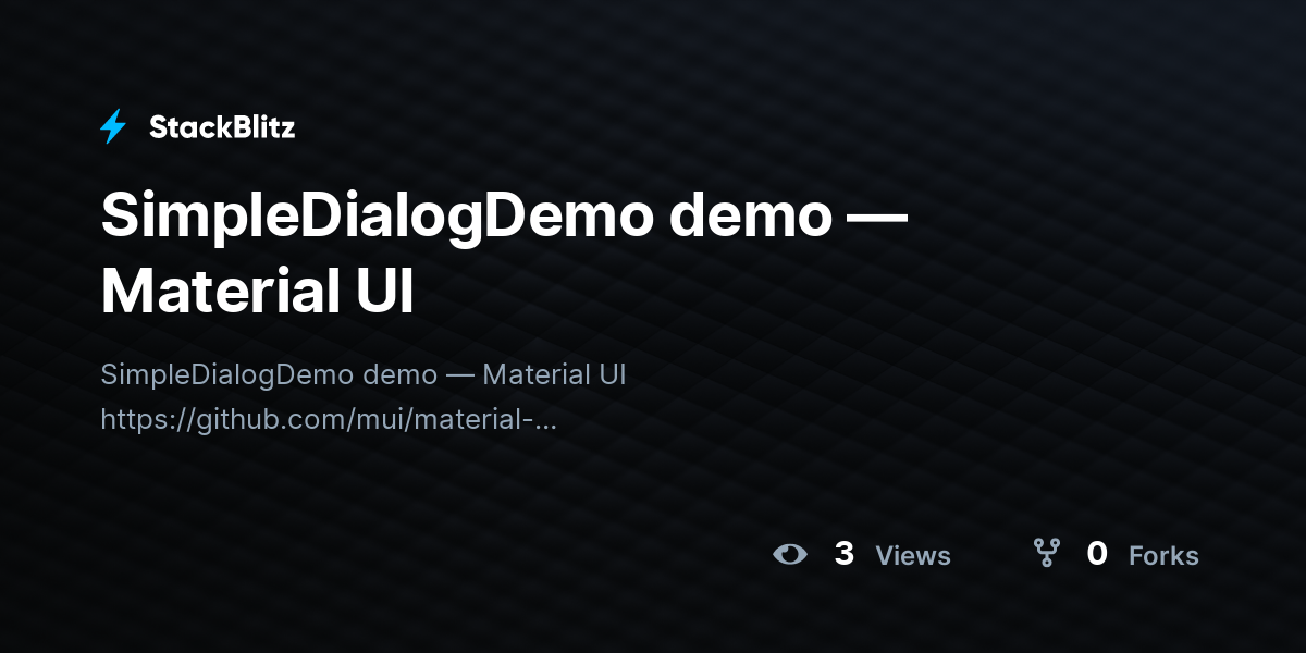 SimpleDialogDemo demo — Material UI - StackBlitz