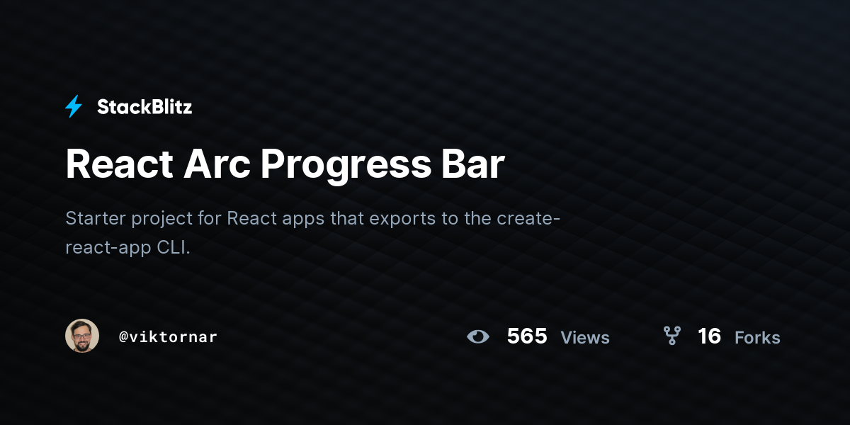React Arc Progress Bar - StackBlitz React Arc Progress Bar - StackBlitz
