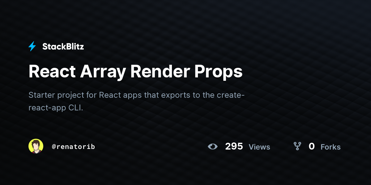 React Array Render Props - StackBlitz