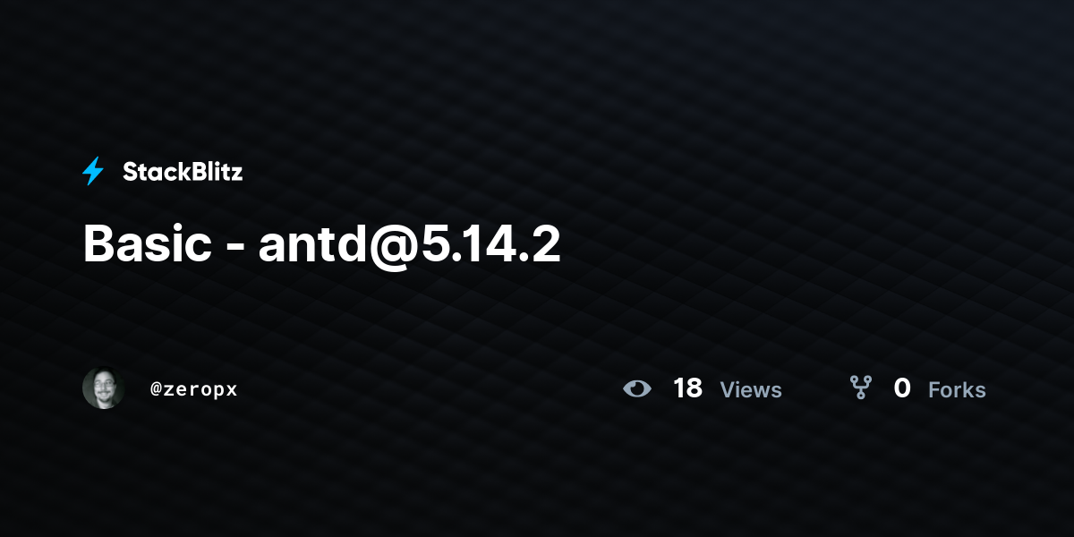 Basic - antd@5.14.2 - StackBlitz