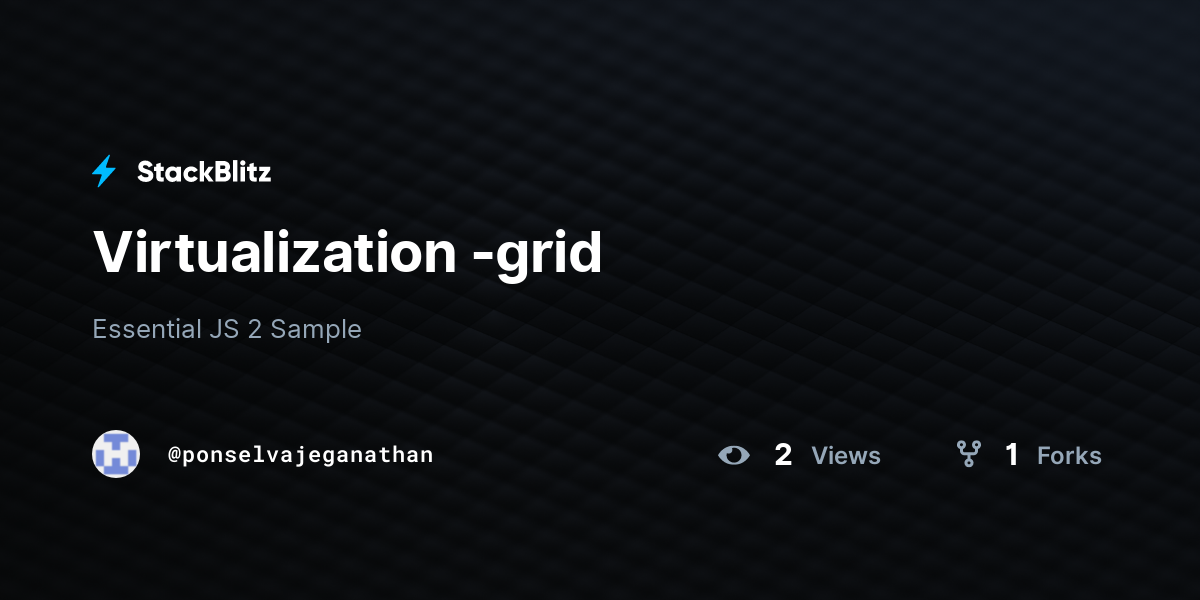 Virtualization -grid - StackBlitz