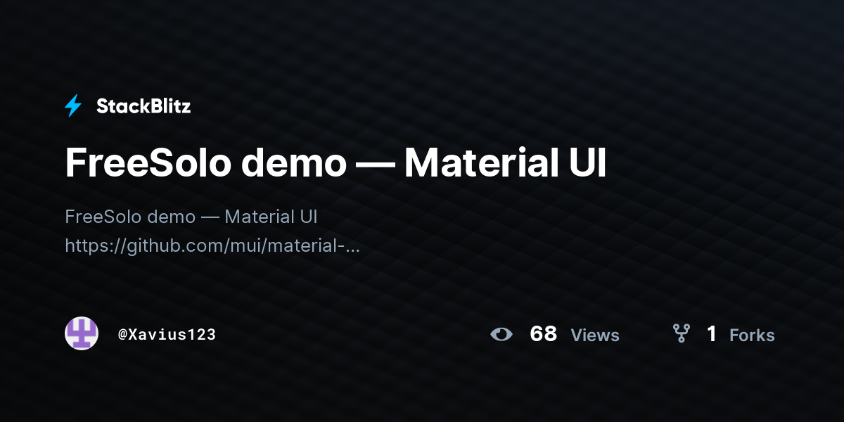 FreeSolo demo — Material UI - StackBlitz
