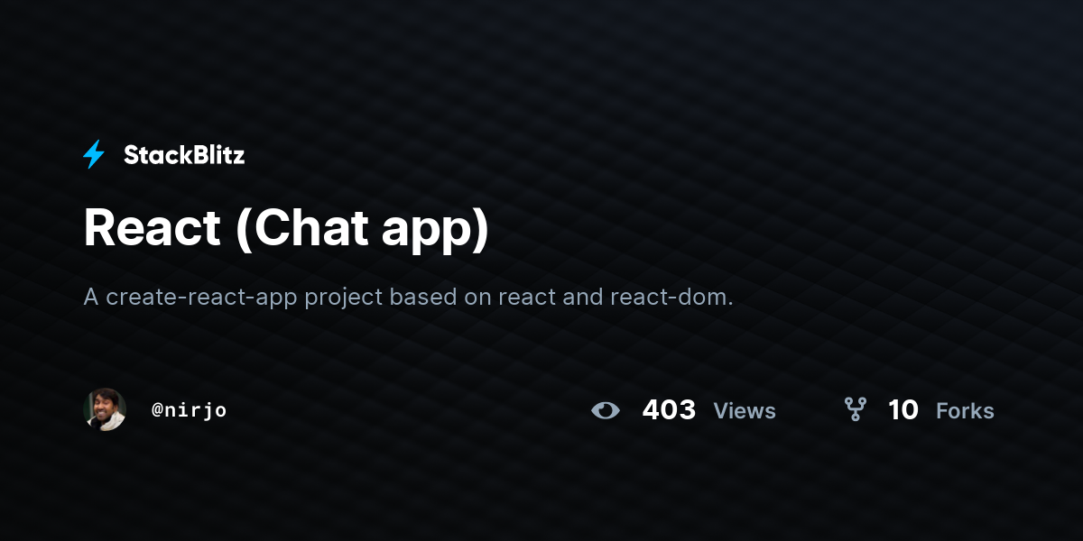 React (Chat app) - StackBlitz