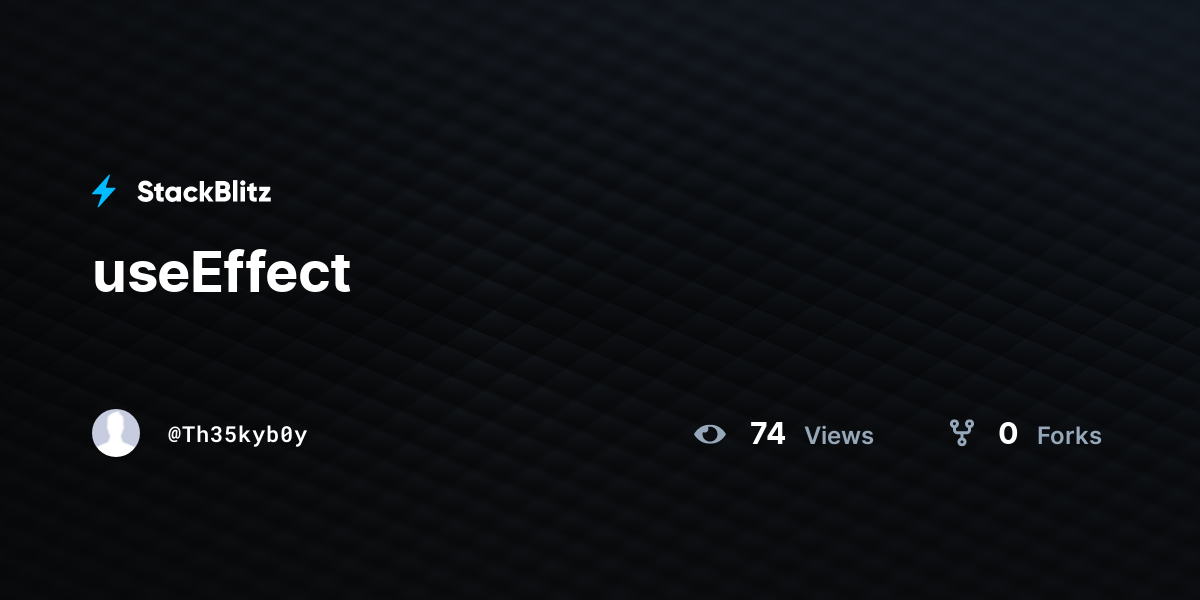 useEffect - StackBlitz