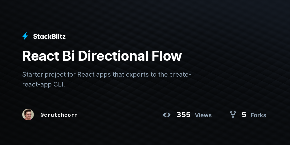 React Bi Directional Flow - StackBlitz