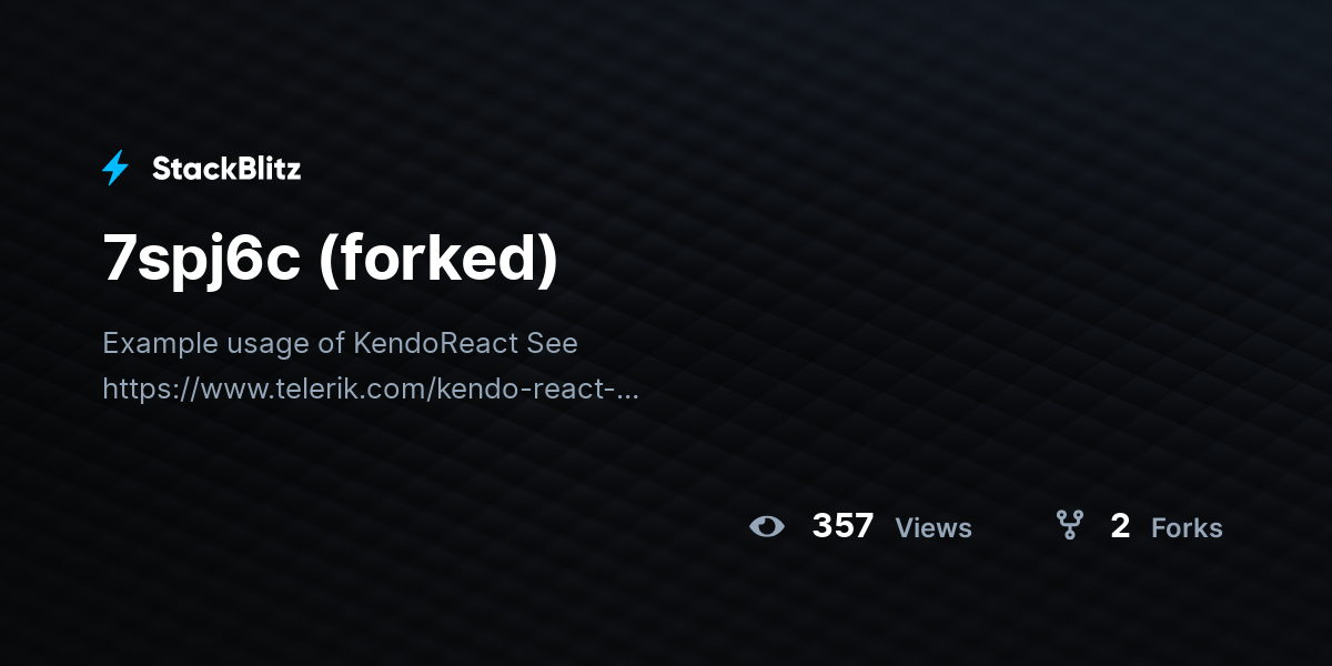 7spj6c (forked) - StackBlitz