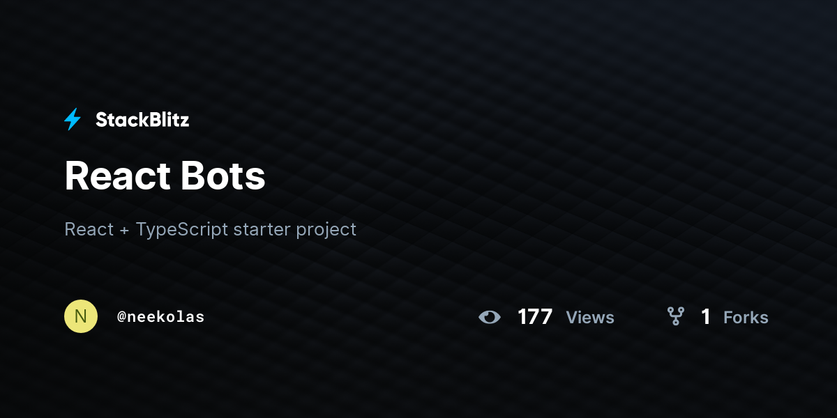 React Bots - StackBlitz