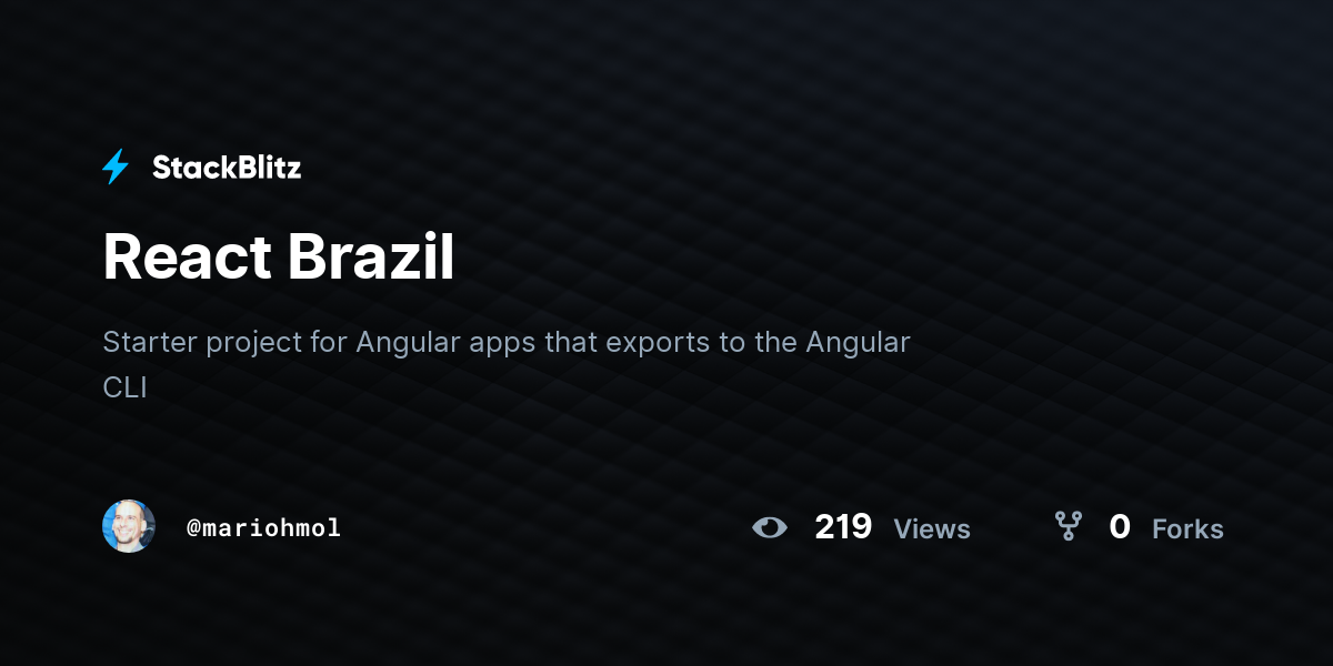 React Brazil - StackBlitz