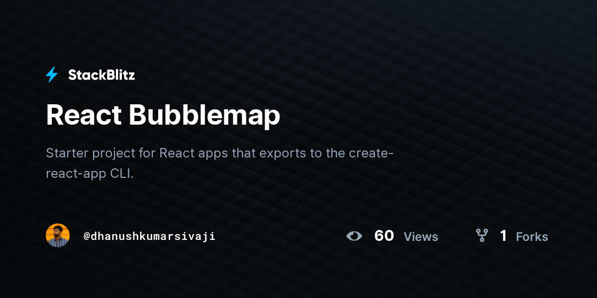 React Bubblemap - StackBlitz