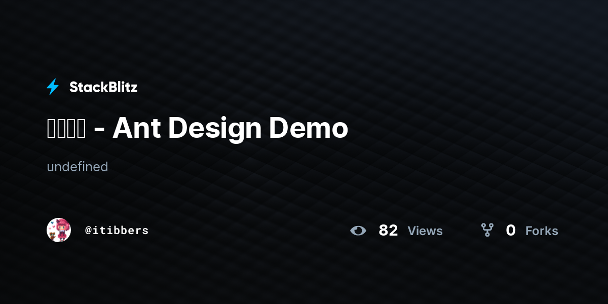 点击上传 - Ant Design Demo - StackBlitz