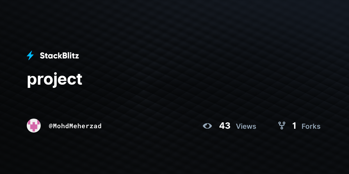 project - StackBlitz