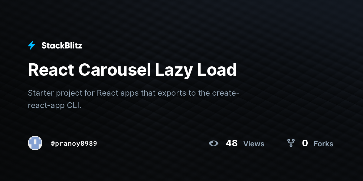 React Carousel Lazy Load - StackBlitz