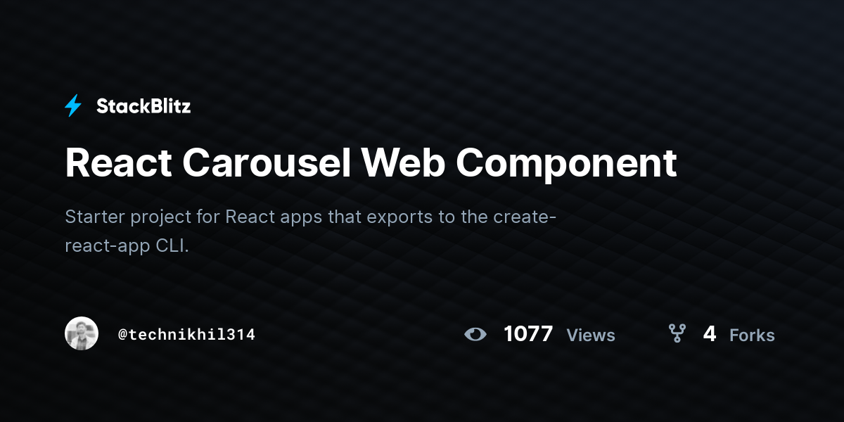 React Carousel Web Component - StackBlitz React Carousel Web Component - StackBlitz